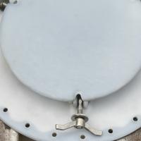 China Chemical Truck Manhole Cover Steel Lined Plastic Manhole Cover Certified and Durable with Fluoro Rubber Seal Material for sale