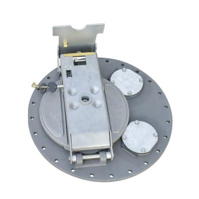 China Working Voltage Customized 16 20 Aluminum Alloy European Standard Manhole Cover for Oil Tank Truck Trailers for sale