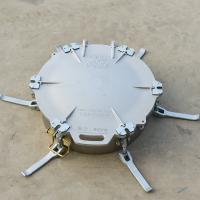 China Aluminum Alloy Six Claw Quick Open Stainless Steel Manhole Cover With Modified Rubber Seal Material for sale
