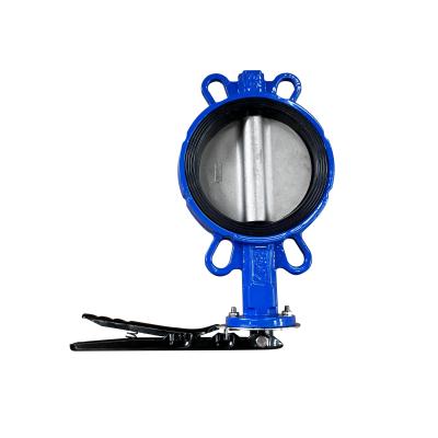 China Robust Large Handle Clamp Type Butterfly Valve Manual Soft Seal Clamp Butterfly Valve Steel for sale