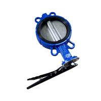 China Robust Large Handle Clamp Type Butterfly Valve Manual Soft Seal Clamp Butterfly Valve Steel for sale
