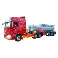 China PTFE Semi-Trailer with 42cbm Capacity and Bottom Discharge for Corrosive Material Transport Featuring High Strength Steel Chassis for sale