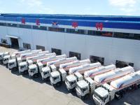 China PTFE Lined 42cbm Bottom Discharge Corrosive Material Tank Semi Trailer Advanced Chemical Transport for sale