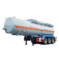 China Q235 Carbon Steel 36000-50000 Liters Leaf Spring Suspension Tank Semi Trailer Fuel Oil Transport for sale
