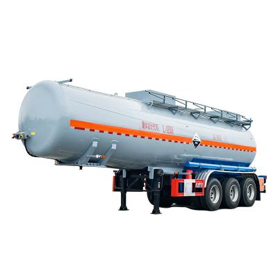 China Q235 Carbon Steel 36000-50000 Liters Leaf Spring Suspension Tank Semi Trailer Fuel Oil Transport for sale