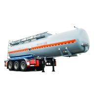 China Q235 Carbon Steel 36000-50000 Liters Leaf Spring Suspension Tank Semi Trailer Fuel Oil Transport for sale
