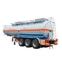 China Q235 Carbon Steel 36000-50000 Liters Leaf Spring Suspension Tank Semi Trailer Fuel Oil Transport for sale