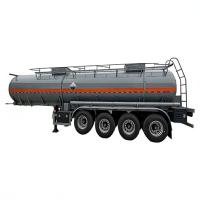 China Euro 4 Diesel 3 Axles Corrosion Resistant Chemical Liquid Tank Semi Trailer Truck Transport for sale