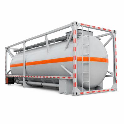 China 20ft/30ft Fuel Oil ISO Tank Container 25000-28000L Liquid Transport Tank Container for sale