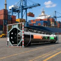 China 40ft 30000 Liters Oil Fuel ISO Tank Container for Chemical Liquid Transport for sale