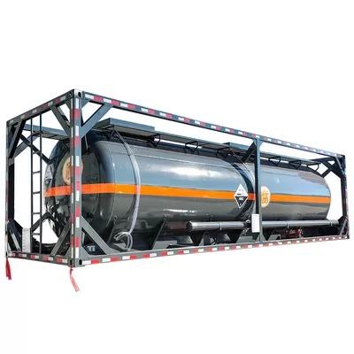 China 30FT Carbon Steel ISO Tank Container Chemical Liquid Oil Gas Transport Tank Container for sale