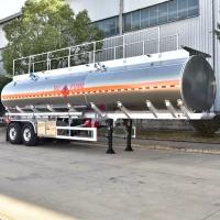 China Dual Axle 33m³-38m³ High-Tensile Carbon Steel Oil tanker Trailer for Fuel Distribution for sale