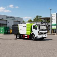 China New Energy 8CBM Pure Electric Vacuum Road Sweeper Truck for Outdoor Sanitation Cleaning for sale