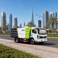 China New Energy 8CBM Pure Electric Vacuum Road Sweeper Truck for Outdoor Sanitation Cleaning for sale