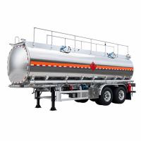 China Carbon Steel Oil Tank Semi-Trailer Dual Axle, 33000L/38000L Capacity for Diesel & Gasoline Transport for sale