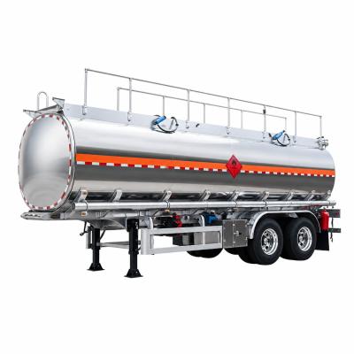 China Carbon Steel Oil Tank Semi-Trailer Dual Axle, 33000L/38000L Capacity for Diesel & Gasoline Transport for sale