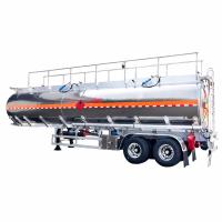 China Carbon Steel Oil Tank Semi-Trailer Dual Axle, 33000L/38000L Capacity for Diesel & Gasoline Transport for sale
