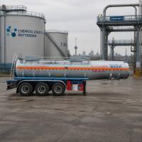 China 42CBM Bottom Discharge Tank Semi-Trailer with PTFE Lining for Corrosive Chemical Transport for sale
