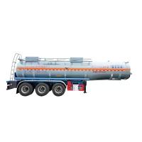 China 42CBM Bottom Discharge Tank Semi-Trailer with PTFE Lining for Corrosive Chemical Transport for sale