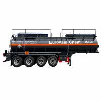 China KATELI 16–20mm LLDPE Lined Corrosive Goods Tank Semi-Trailer with DN100 Stainless Steel PTFE-Lined Pneumatic Valve and 4-Axle Reinforced Chassis for sale
