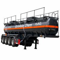 China KATELI 16–20mm LLDPE Lined Corrosive Goods Tank Semi-Trailer with DN100 Stainless Steel PTFE-Lined Pneumatic Valve and 4-Axle Reinforced Chassis for sale