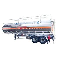 China 33CBM 38CBM Dual Axle Carbon Steel Tank Semi Trailer for Diesel & Gasoline Transport for sale