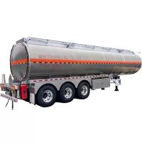 China 42CBM Stainless Steel Tank Semi Trailer, 20-100 Ton Load for Diesel & Jet Fuel Transport for sale