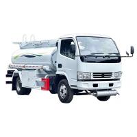 China Euro III 5CBM Carbon Steel 4X2 Fuel Oil Transport Tanker Truck with 3300mm Wheelbase for sale