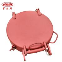 China HUATE Carbon Steel One-button Quick Opening Manhole Cover, -20℃~140℃ Design Temp with Modified Rubber Seal for sale