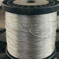 China 1x7 Galvanized Steel Wire Rope 0.6mm-3.0mm High Tensile Wire Rope For Hanging / Pulling Wire for sale