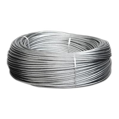 China 1.6mm 1.8mm 2.0mm 2.5mm 3.0mm Galvanized Steel Cable 1x19 Steel Wire Rope For Brake Cable for sale