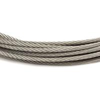 China 7x19 304 316 SS Wire Rope Sling Steel Strand 8mm 10mm Stainless Steel Cable for sale