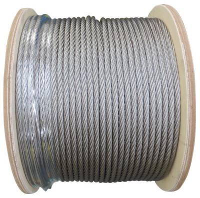 China AISI 304 316 Stainless Steel Wire Rope 7x7 4mm 5mm 6mm Crane Wire Rope for sale