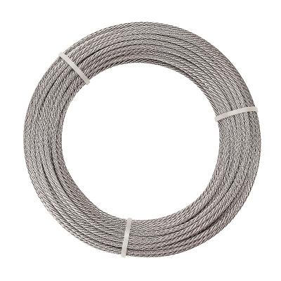 China SUS304 316 Stainless Steel Wire Rope 1.5mm 2.0mm 2.5mm 1x19 Stainless Steel Cable for sale