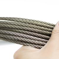 China 1x19 Stainless Steel Wire Rope , 316 Stainless Steel Cable 0.45mm-3.0mm DIN EN12385-4 for sale