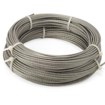 China 316 Stainless Steel Stranded Cable 1x7 Inox SS304 Wire Rope Sling 0.8 1.0 1.2mm for sale