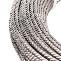 China 7x7 Stainless Steel Wire Rope SS304 316 0.5mm-6mm Steel Cable For Clothesline / Fence for sale