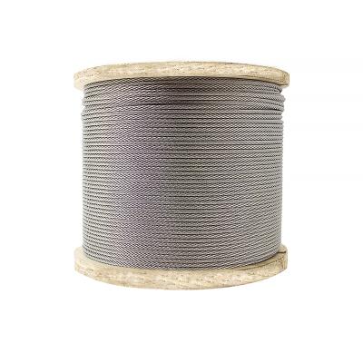 China 7x7 Stainless Steel Wire Rope SS304 316 0.5mm-6mm Steel Cable For Clothesline / Fence for sale