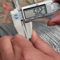 China 8.0mm 10.0mm 12.0mm Galvanized Steel Guy Wire 1*7 7 Wires Steel Wire Strand for sale