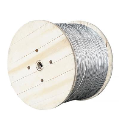China 7x0.33 Zinc Coated Steel Wire Strand , 7 Strand Fiber Optic Cable For Stretch Telecommunications for sale