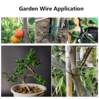 China Green 1mm 2mm Plastic Coated Garden Wire , PVC Coated Tie Wire Strap Bonsai Outlet Cable for sale