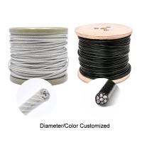 China 304 316 Nylon Coated Wire Rope , Invisible Grille Stainless Steel Wire Rope 3mm 2.5mm for sale
