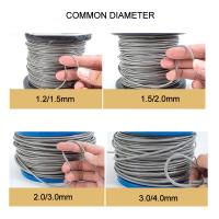 China Nylon Coated Stainless Steel Wire Rope 7x7 316 Stainless Steel Cable 2mm 3mm for sale