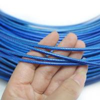 China Blue Plastic Coated Fiber Core Wire Rope 10mm 12mm Lifting Wire Rope Slings for sale