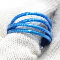 China Blue Plastic Coated Fiber Core Wire Rope 10mm 12mm Lifting Wire Rope Slings for sale