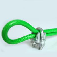 China Green Plastic Coated Stainless Steel Wire Rope 8mm 10mm 12mm Flexible Customization for sale