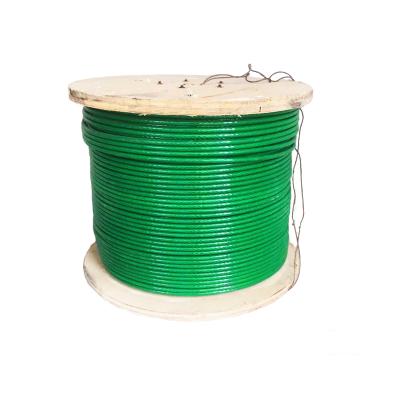 China 7x7 PVC Coated Galvanized Steel Wire Rope 1.5mm 2.0mm 3.0mm Steel Cable for sale