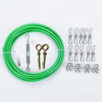 China 7x7 PVC Coated Galvanized Steel Wire Rope 1.5mm 2.0mm 3.0mm Steel Cable for sale