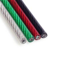 China Galvanized Plastic Coated Steel Wire Rope 10mm 12mm 1x7  7x7  1x19  7x19 for sale