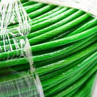China Green Plastic Coated Steel Wire Rope 4mm 5mm 6mm PVC Coated Stainless Steel Wire Rope for sale